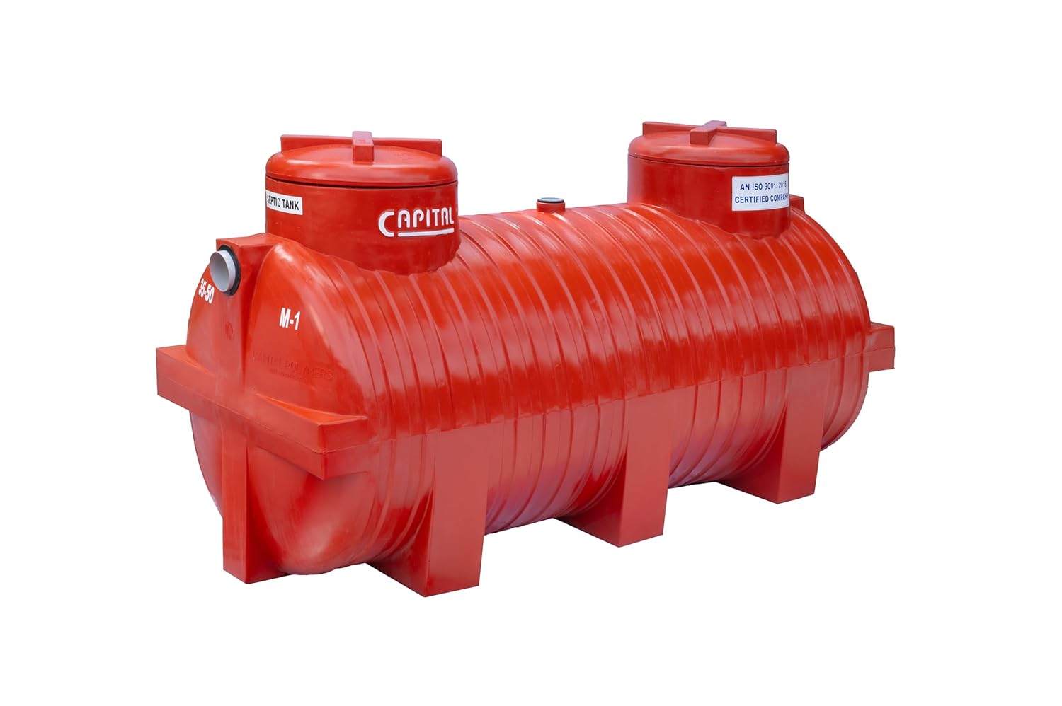 POLY CAPITAL Septic Tank (25-35 Flush) - Terracotta/Black Rectangular ...