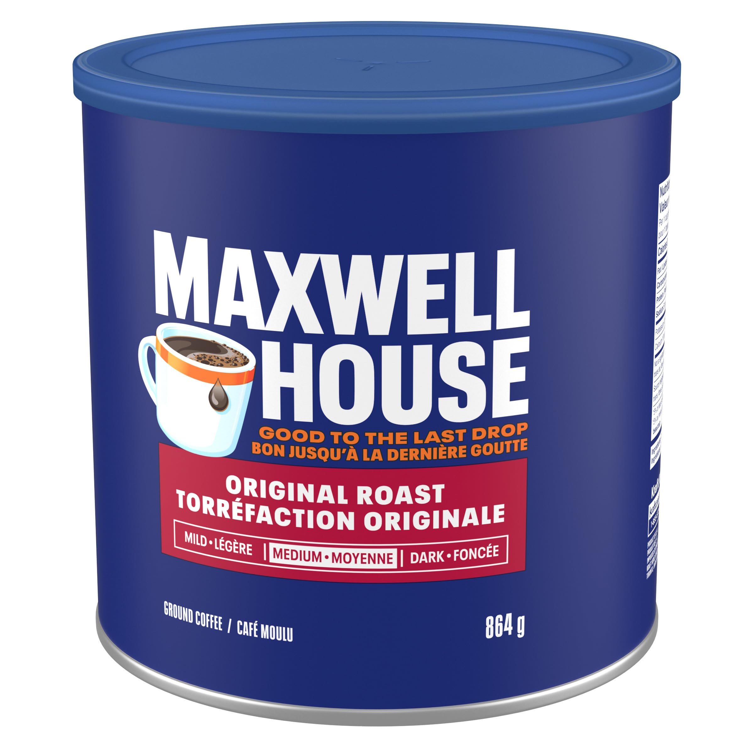 Maxwell House Medium Original Roast Ground Coffee, 864 gr Tin : Amazon ...