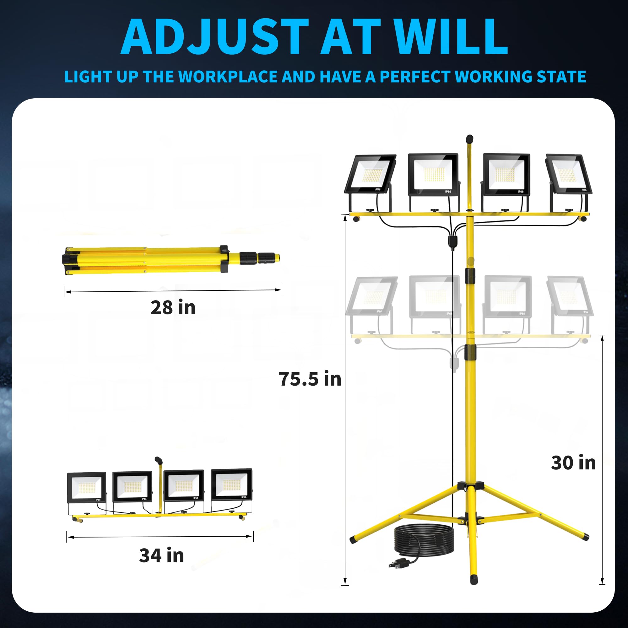 Snapklik.com : 2 Pack LED Work Light Plug-in