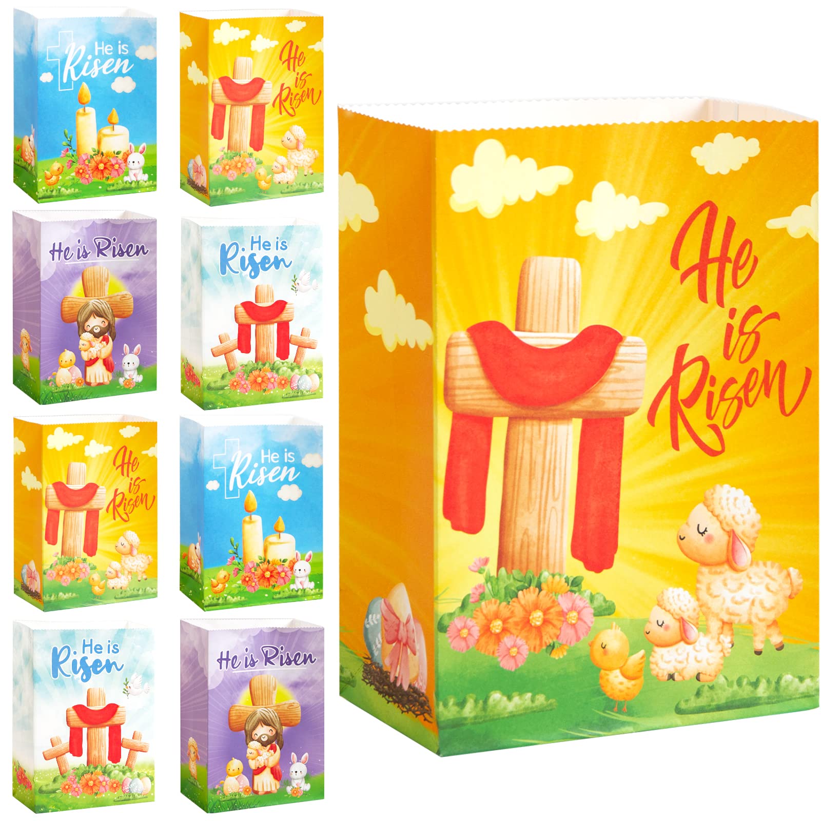 Amazon.com: WorldBazaar Catholic Easter Treat Bags Easter Gift Bags 16 ...