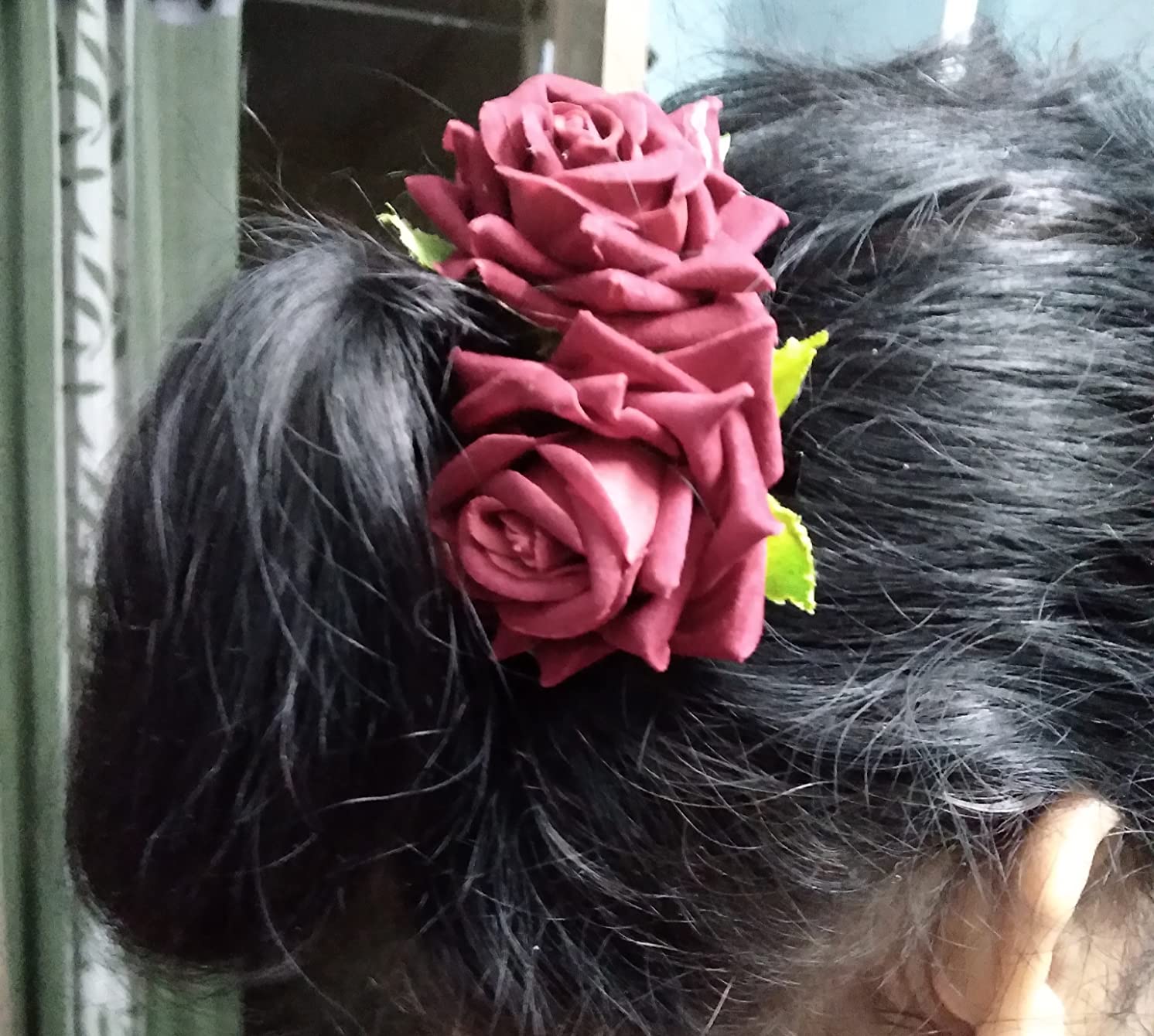 AURINKO® Hair Clip Red Rose Hair Pin Women's And Girls Hair Clips (Juda ...