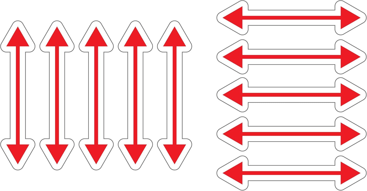Amazon.com : Magnetic Bidirectional Arrows by DCM Solutions (Red, 1 ...