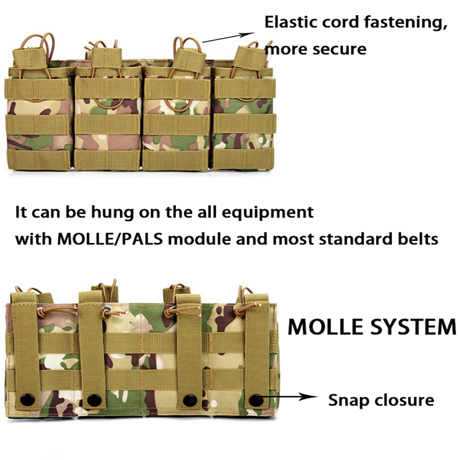 Snapklik.com : Open Top Tactical Quad Mag Pouches MOLLE Quad Mag ...