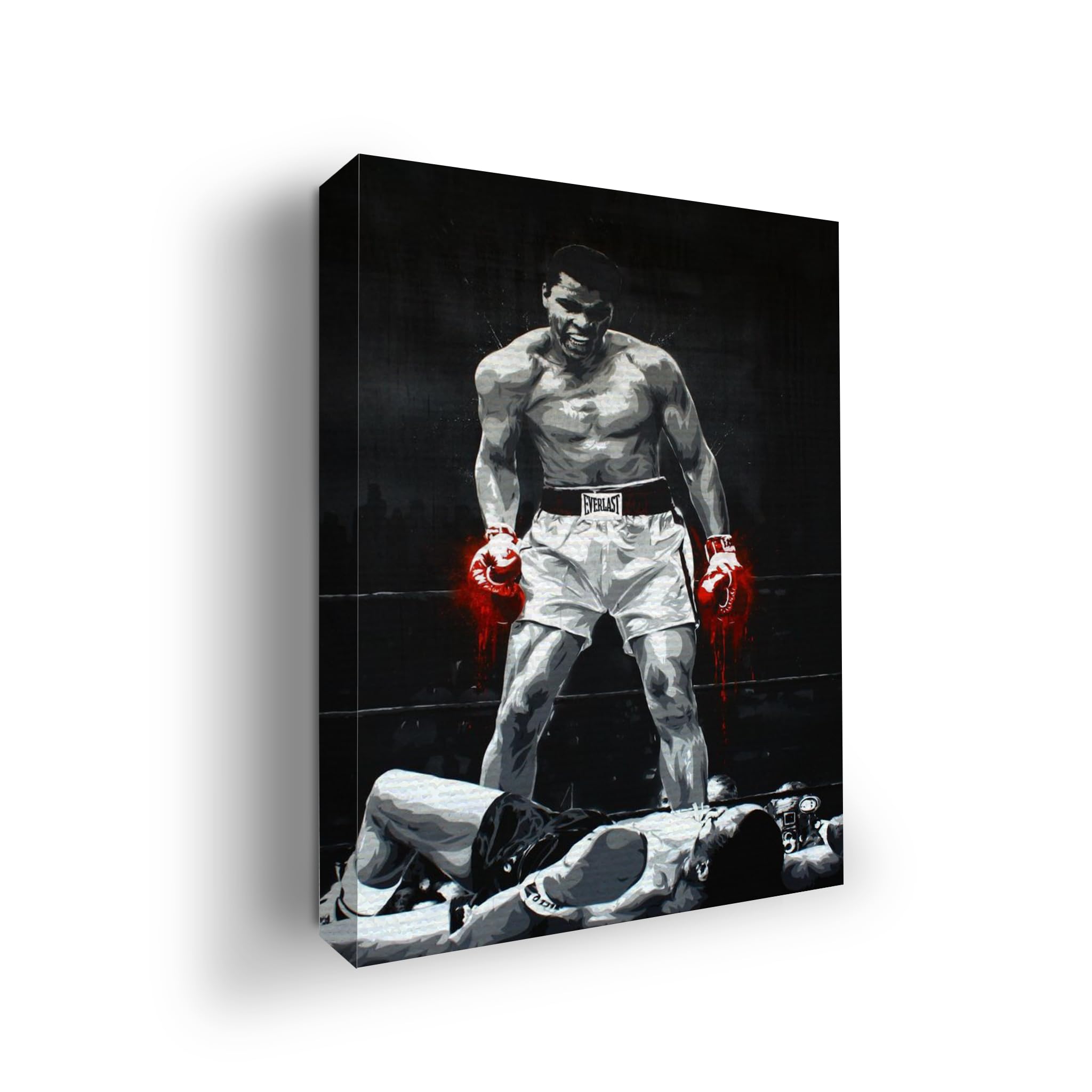 Amazon.com: Muhammad Ali Canvas Wall Art by Mavis Print- 12x16 inches ...