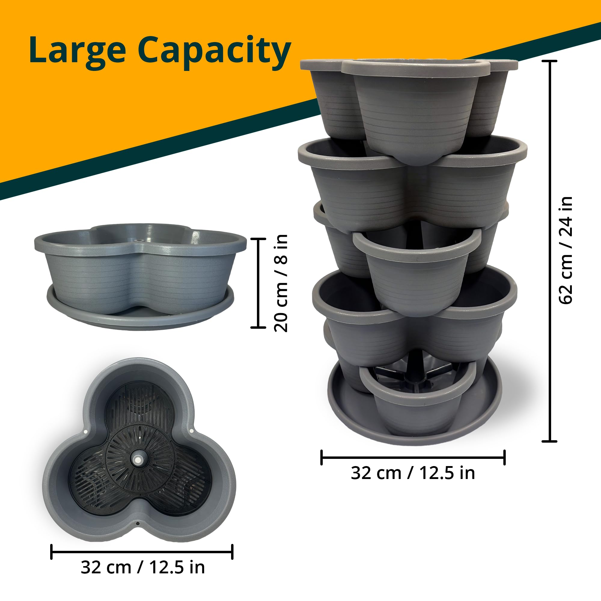 Snapklik.com : Vertical Gardening Stackable Planter Strawberry Planter ...