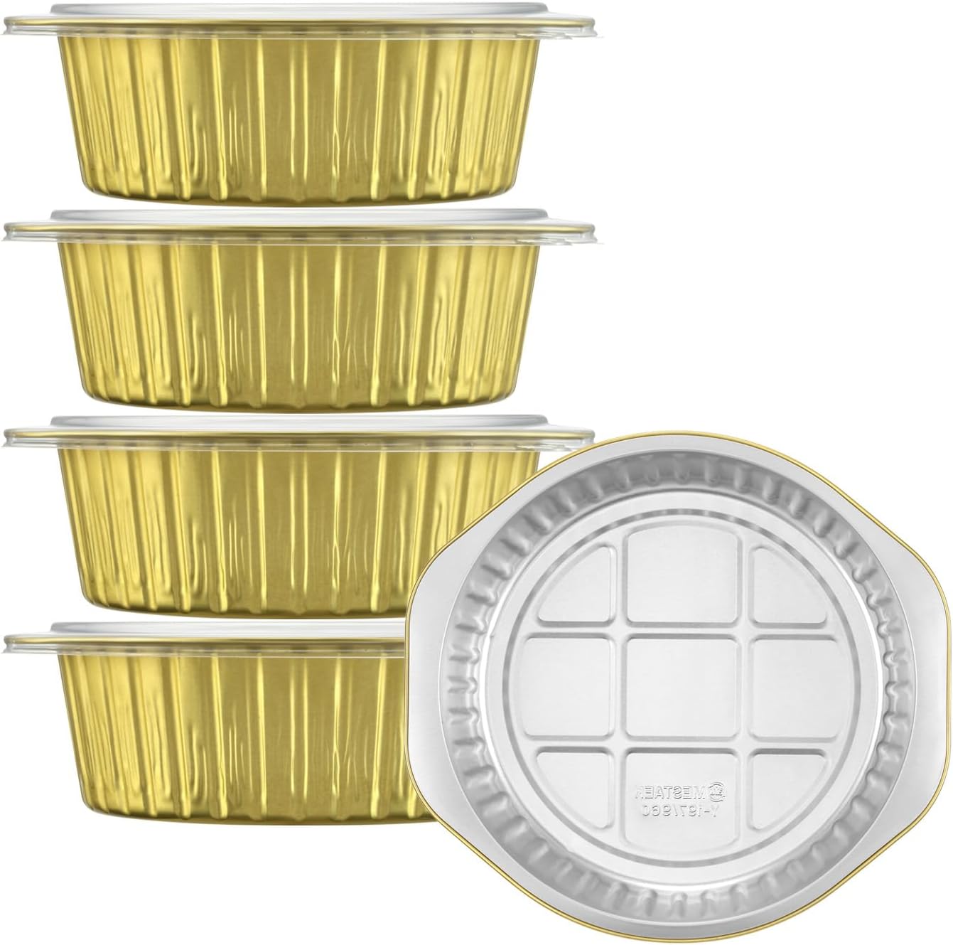 Amazon.com: MESTAEK 7.75" Aluminum Foil Pans with Integrated Handles ...