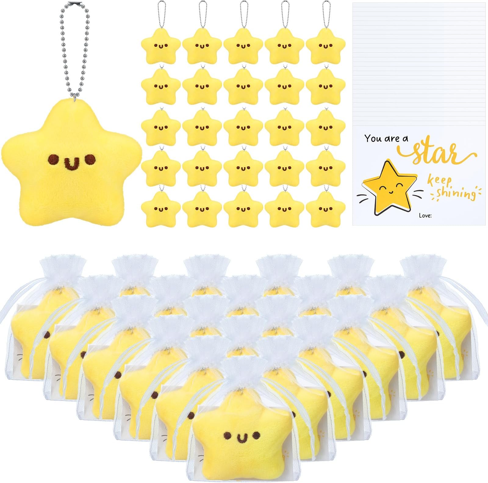 Amazon.com: Blulu 20 Pack Smile Stress Balls Keychains Mini Foam Ball ...