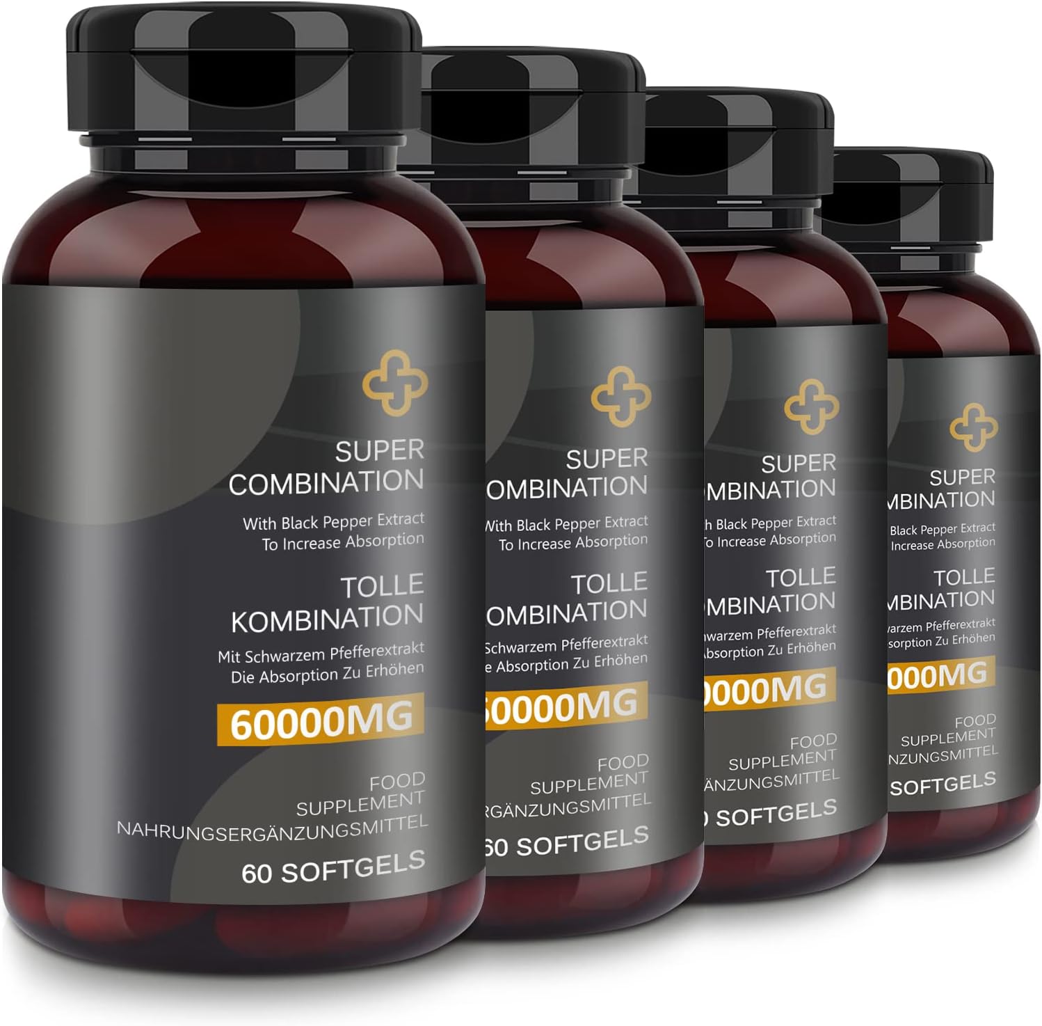 Kurkuma Curcuma Extrakt, 60000mg Hochdosiert mit Curcumin und Piperin ...