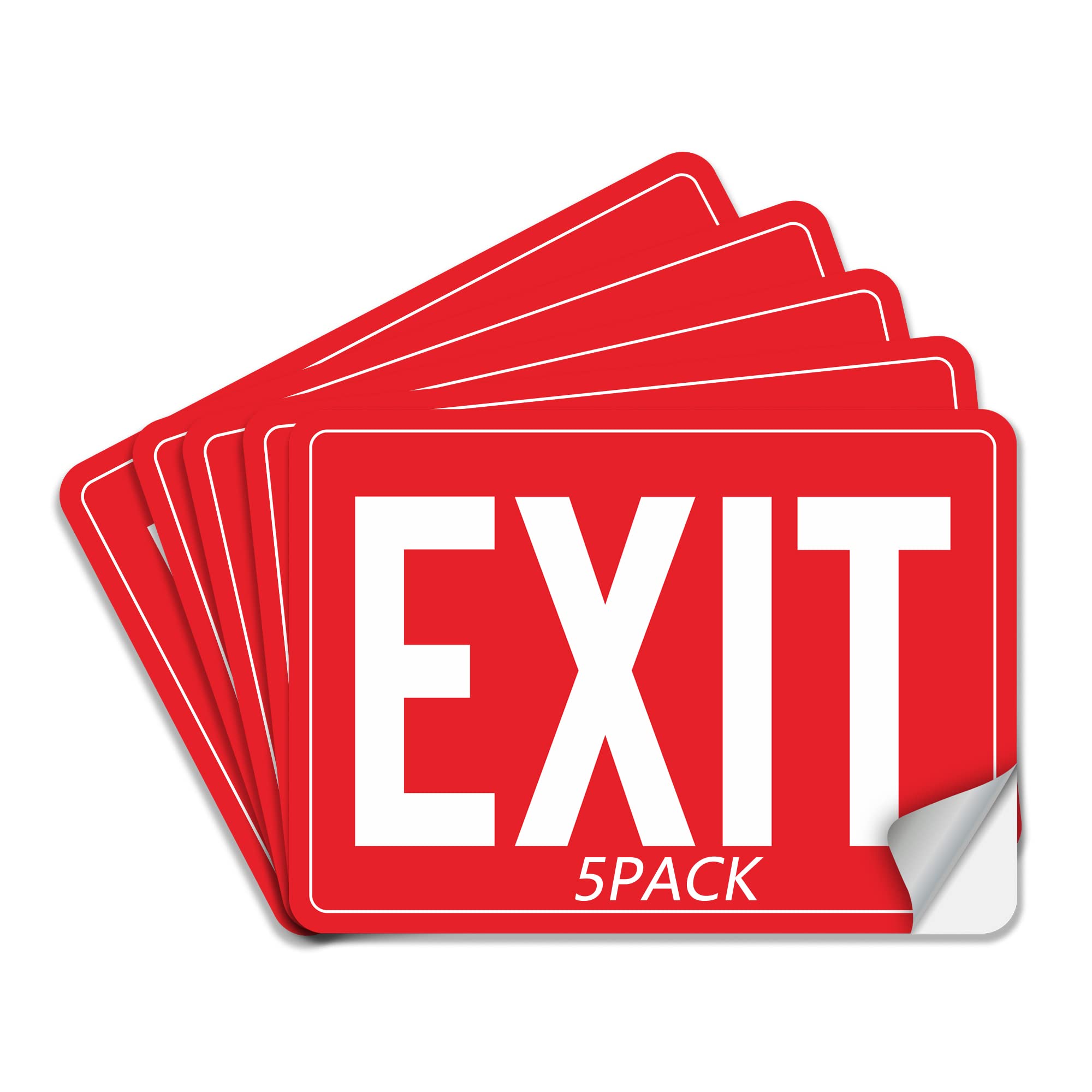 Snapklik.com : Exit Signs For Business, 5-pack 10x7inch Premium Self ...