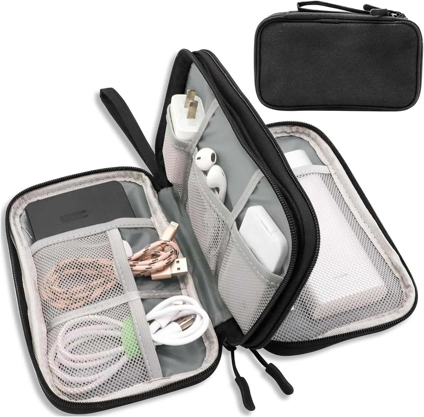 Teskyer Cable Organizer Bag, Portable Travel cord organizer case, All ...