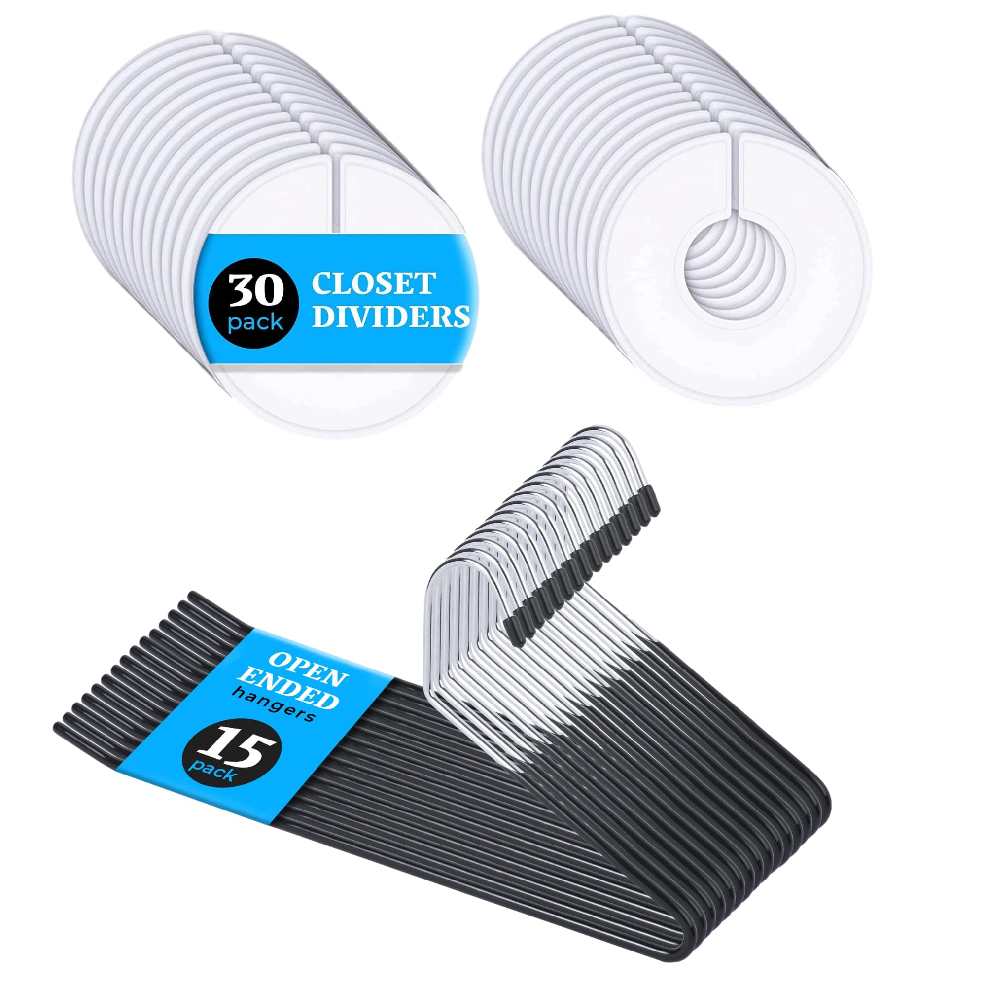 Amazon.com: Closet Organization Bundle- 15 Slim Open-Ended Pants ...