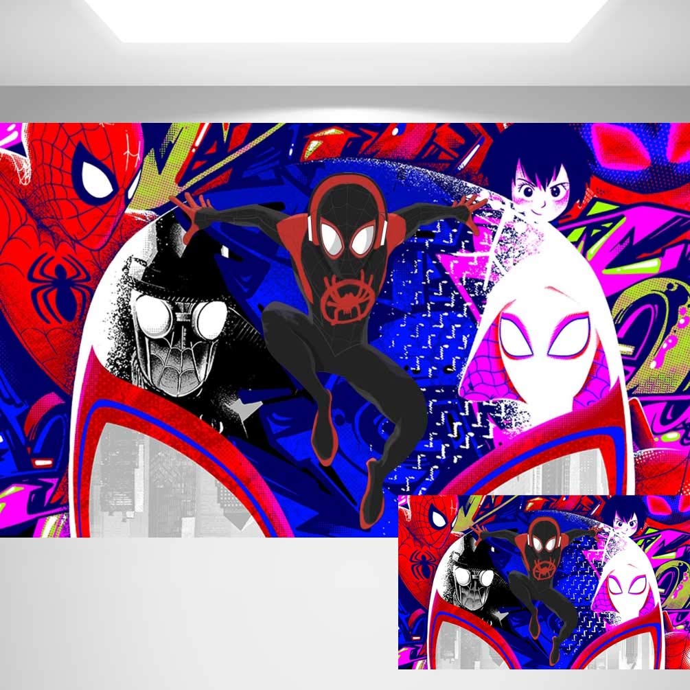 Buy Miles Morales Spiderman Ultimate Backdrop for Boys Birthday Party ...