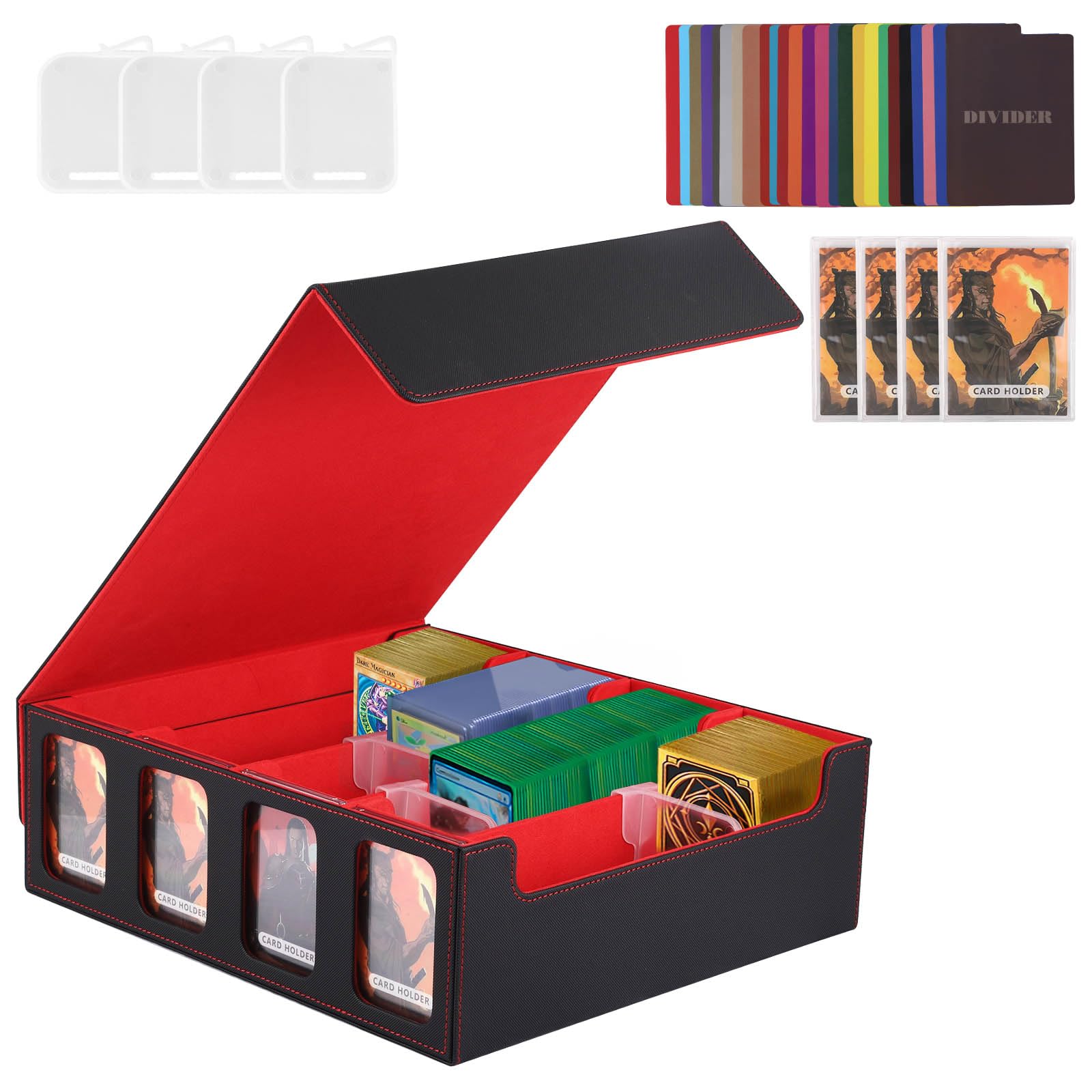 QCXWCJWD Magnetic Trading Card Storage Box for MTG Commander, Card Deck ...