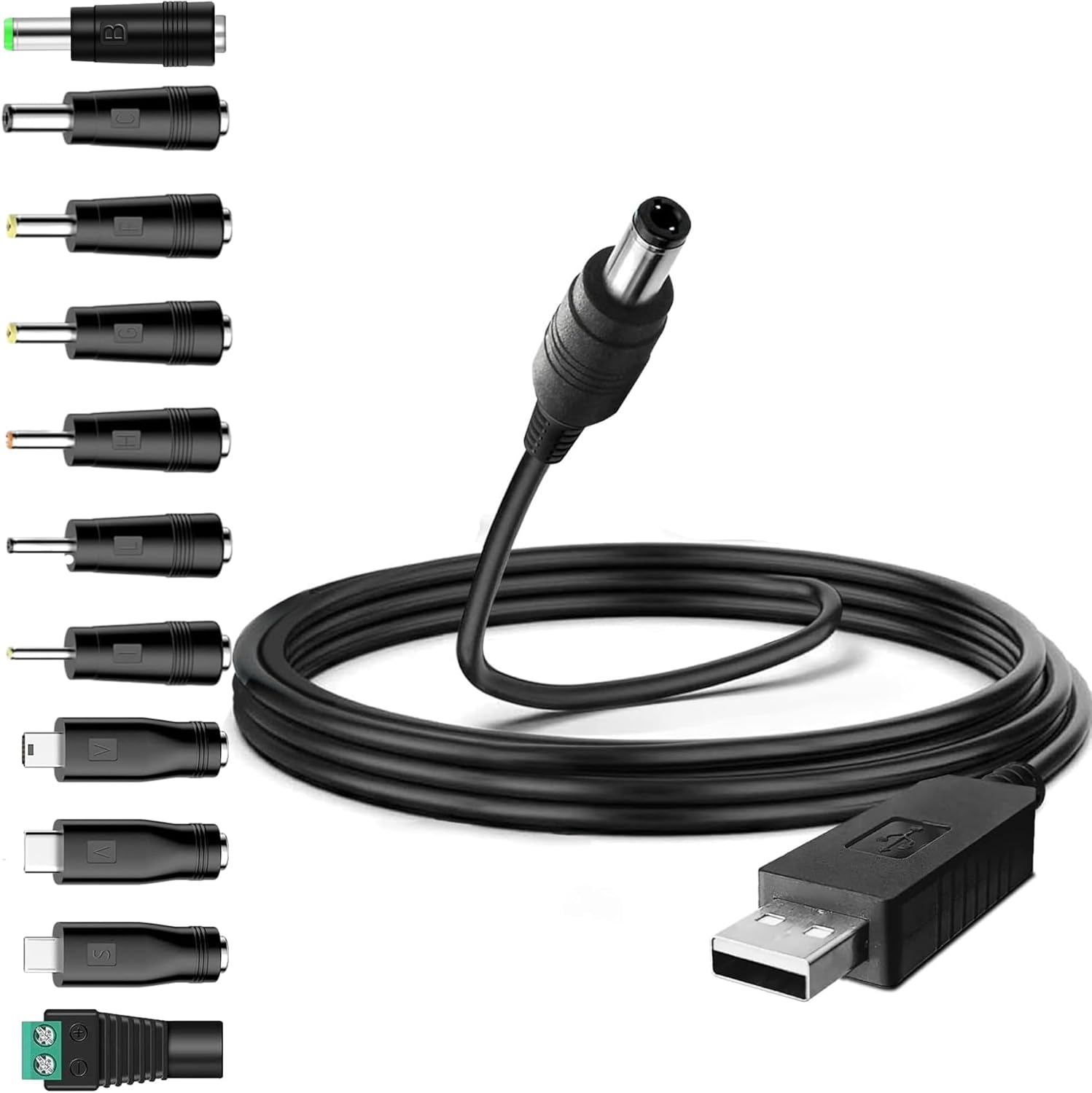 Amazon.com: Latskrpk USB to DC 5V Power Cable 5.5 * 2.1mm Barrel Jack ...