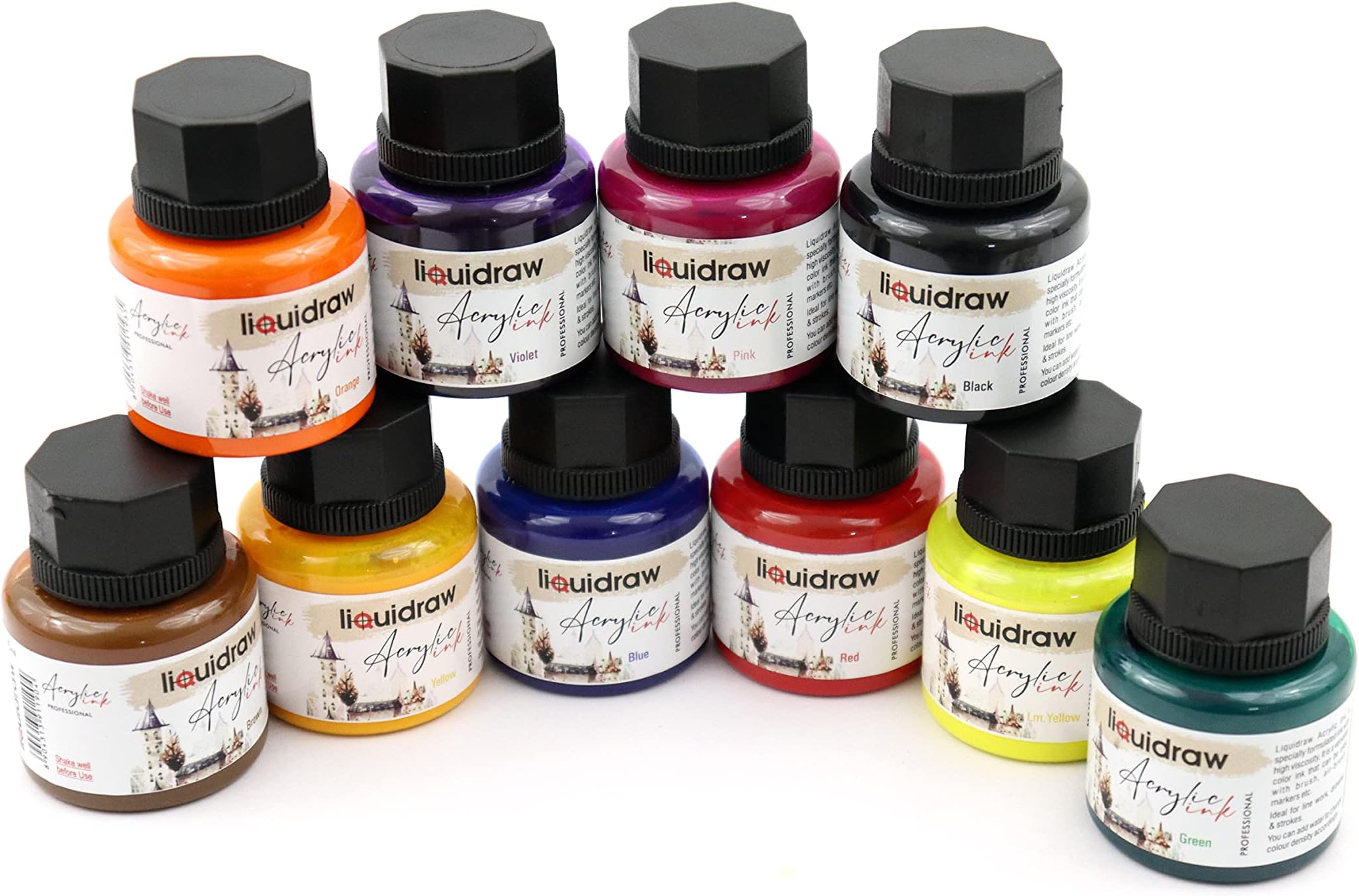 Amazon.com : Amsterdam Acrylic Ink Basic Set | 6 x 30 ml (17209101 ...