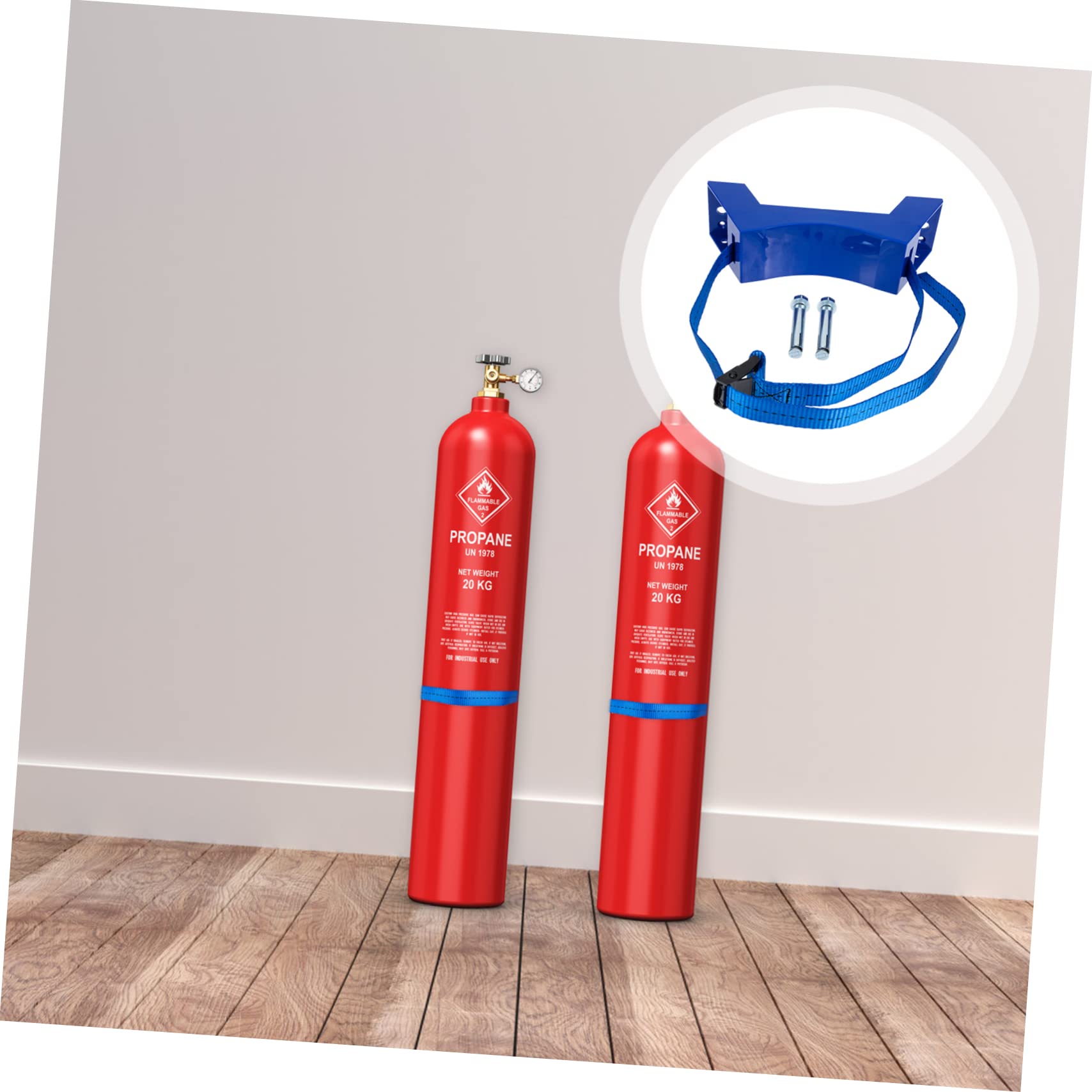 Propane Tank Bracket Holder Oxygen Tank Holder Wall Mounted Rack With ...