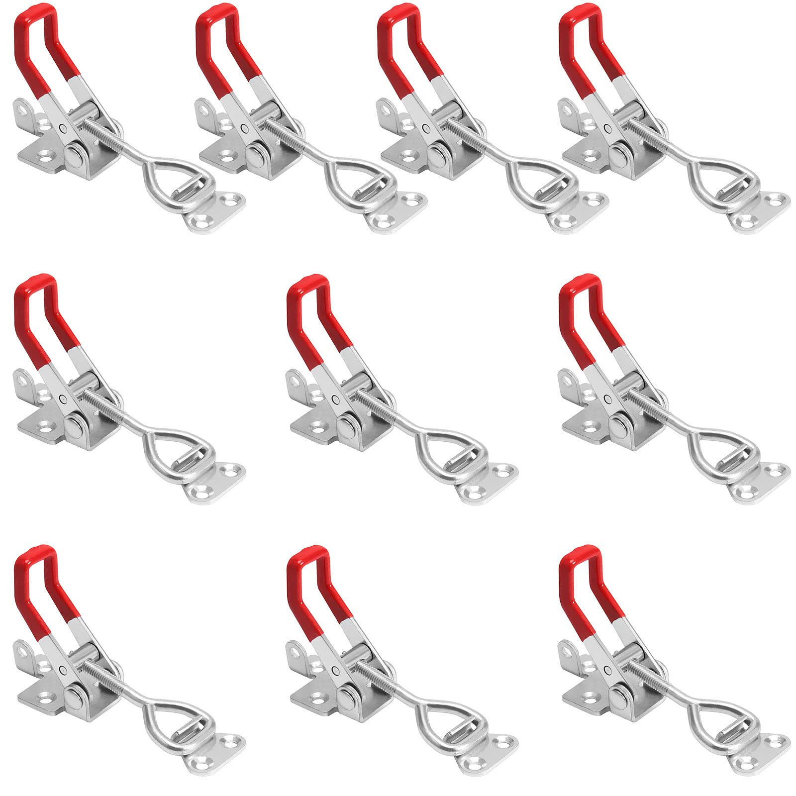MUKCHAP 10 Pack Toggle Clamp 4002, Adjustable Pull Latch for Door Box ...
