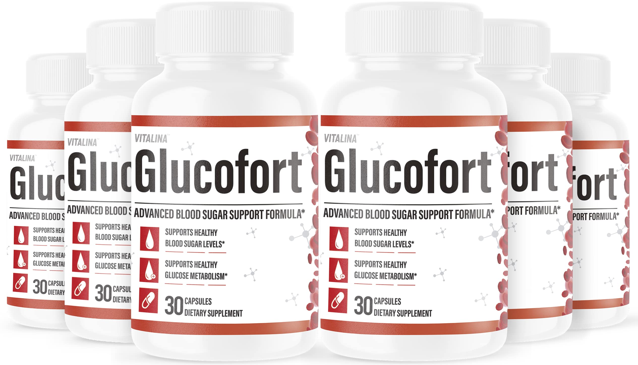 6 Pack Official Glucofort Supplement Advanced All Natural Blood Sugar ...