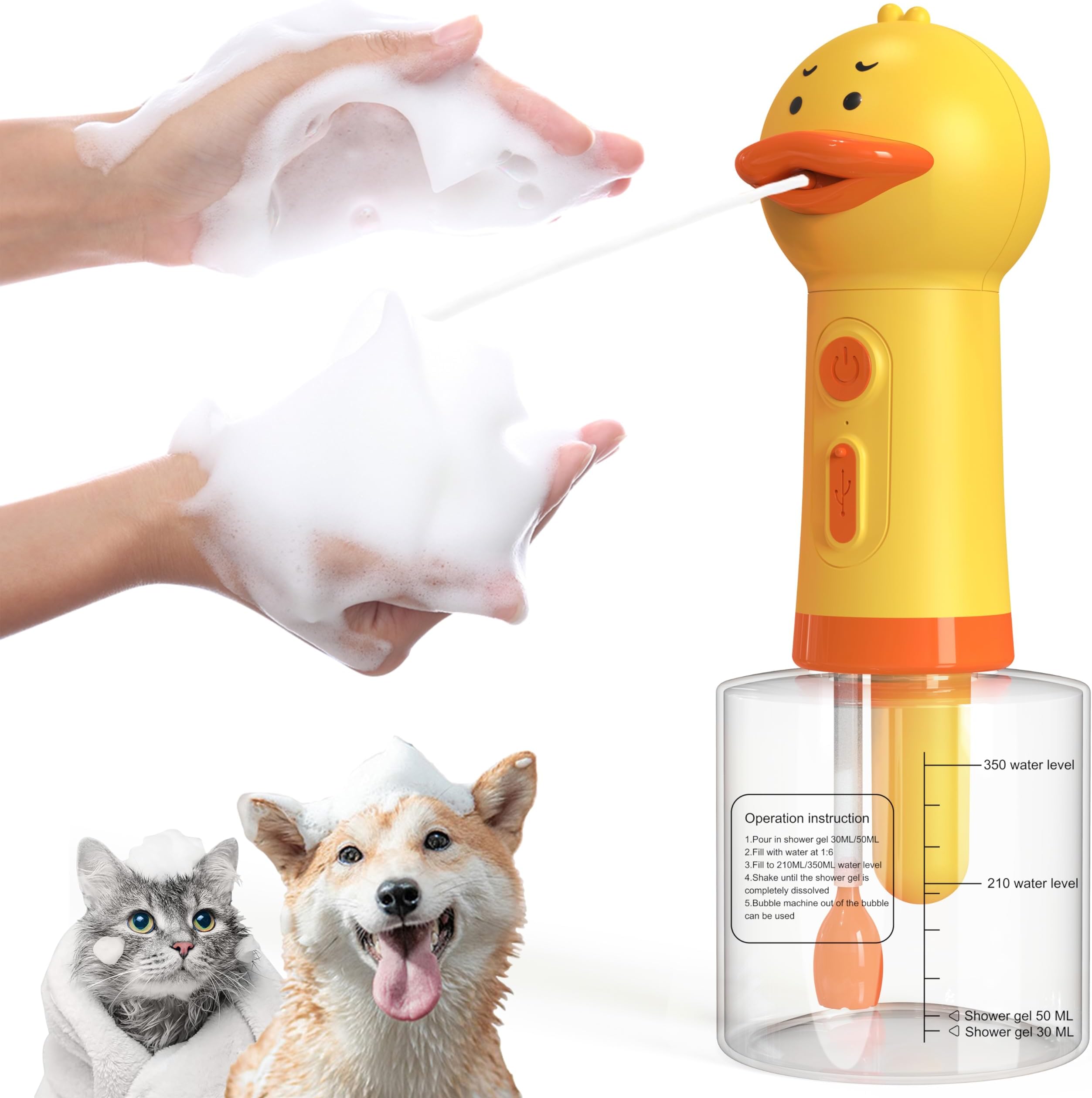 Amazon.com: Electric Dog Shampoo Dispenser Dog Shampoo Sprayer Duck ...
