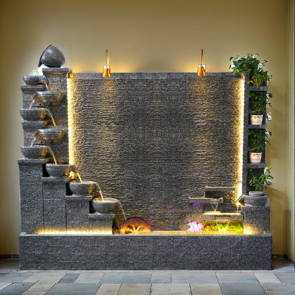 Outdoors Stone Wall Fountains Ideas