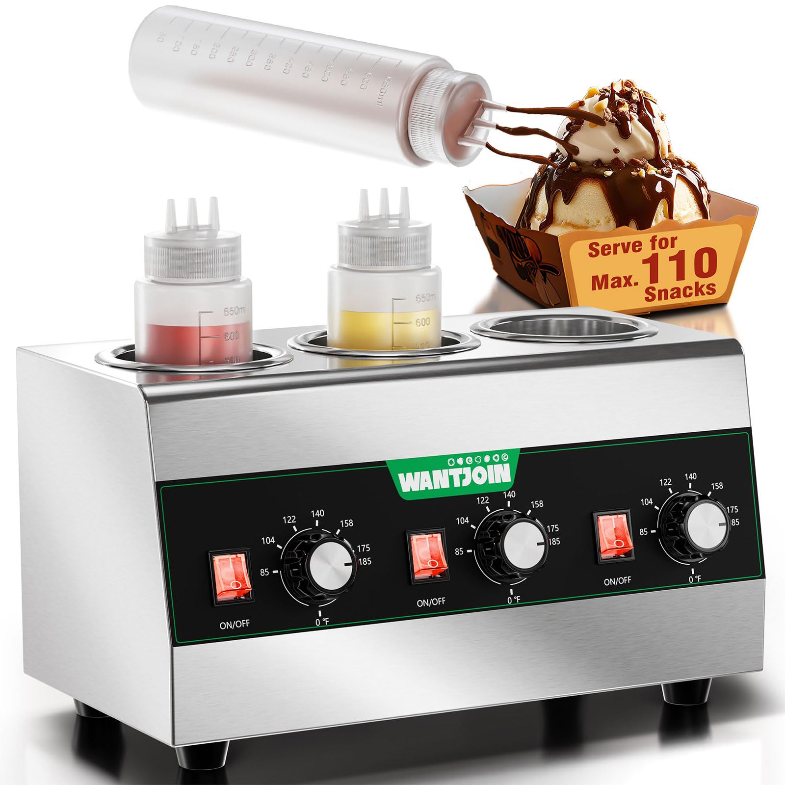 Snapklik.com : WantJoin Electric Sauce Warmer Dispenser, Countertop ...
