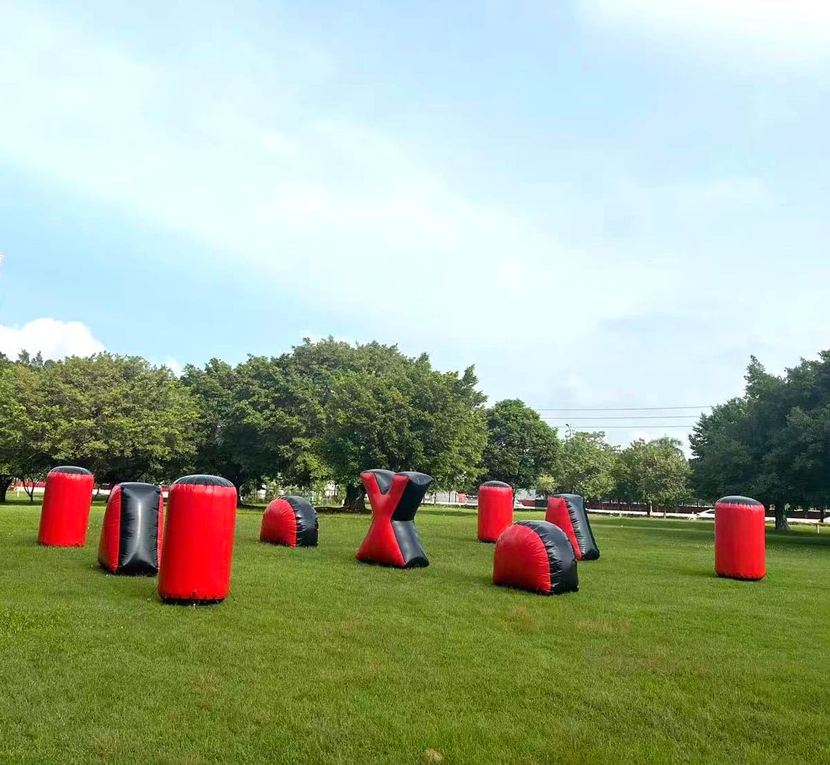 Amazon.com : 9 Pieces Paintball Obstacles Set Inflatable Paintball Air ...
