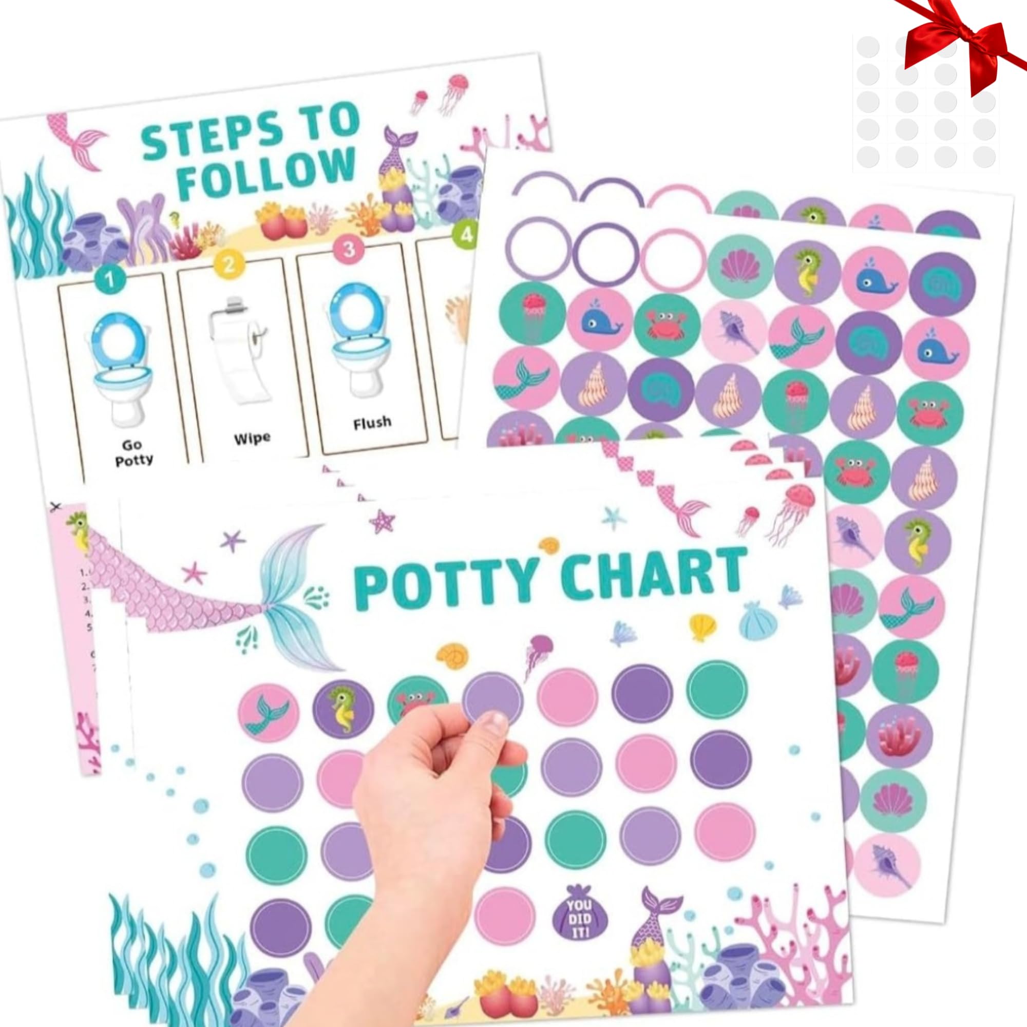 Buy Happymumz Potty Training Reward Chart for Boys and Girls, Animals ...