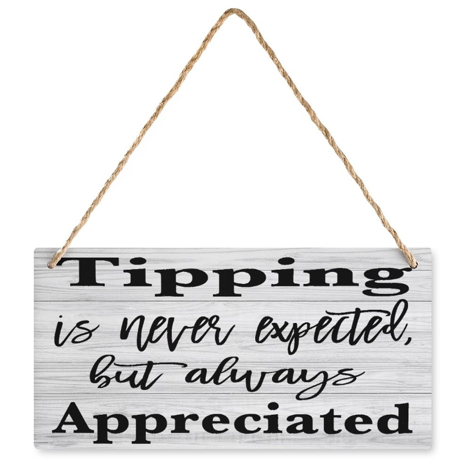 Amazon.com : Wood Signs Decor Tips Are Never Expected But Always ...