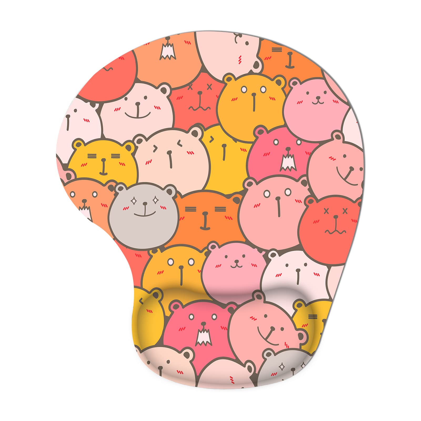 Amazon.com: Ergonomic Mouse Pad with Wrist Support Colorful Cute Bear ...