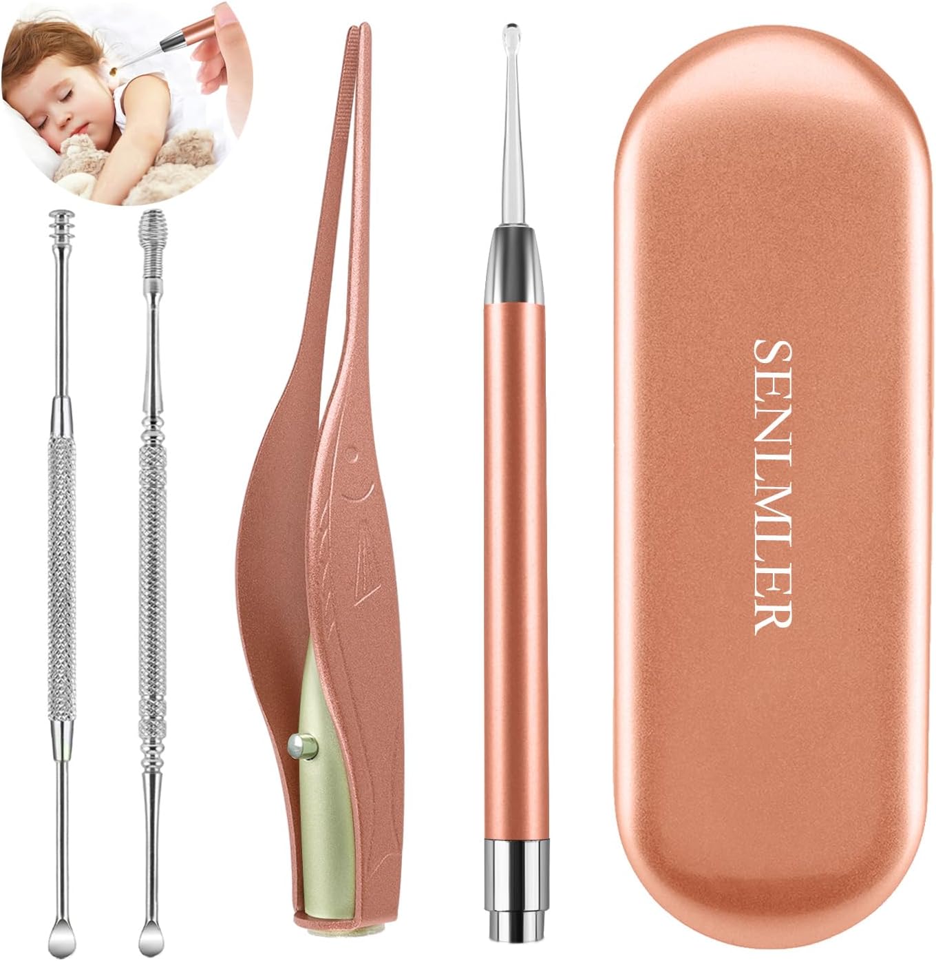 Amazon.com: 4 Pack Ear Pick with Light, Ear Cleaner Ear Wax Removal ...