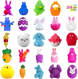 Amazon.com: JDSTY 24Pcs Easter Mochi Squishy Toys Stress Relief ...