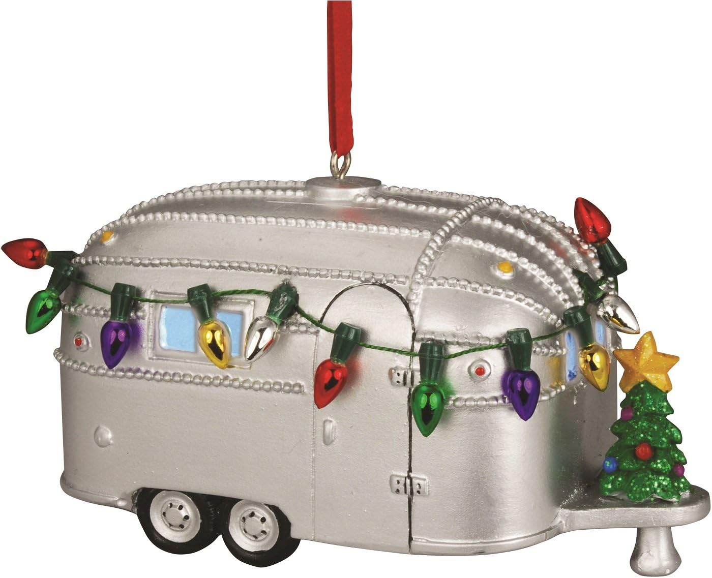 Amazon.com: Cape Shore Light Up Resin Camper Ornament with Christmas ...