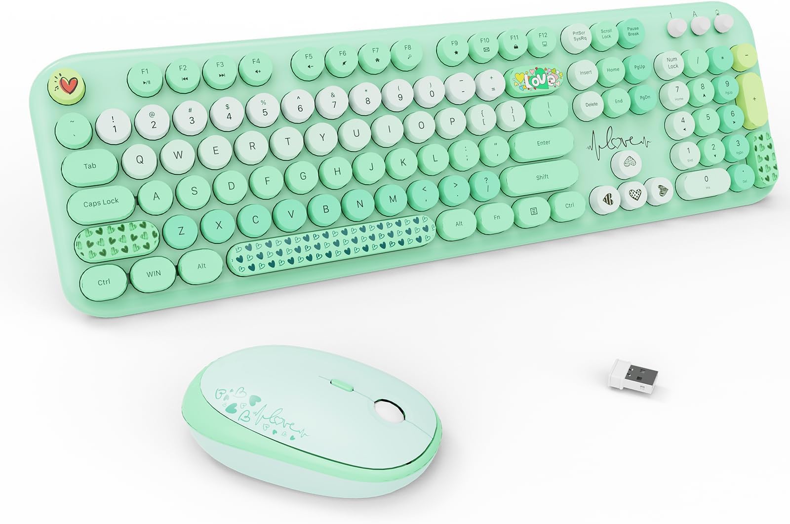 Amazon.com: Wireless Keyboards and Mouse Combos, UBOTIE Colorful ...