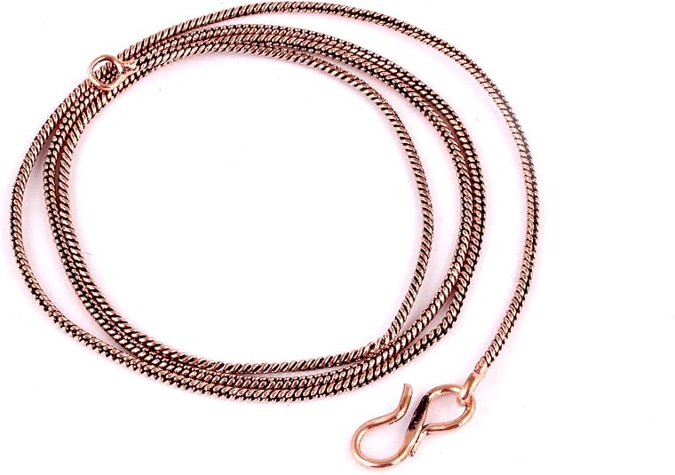 Amazon.com: Rudra Empire Solid Copper Antique Link Rope Chain Necklace ...