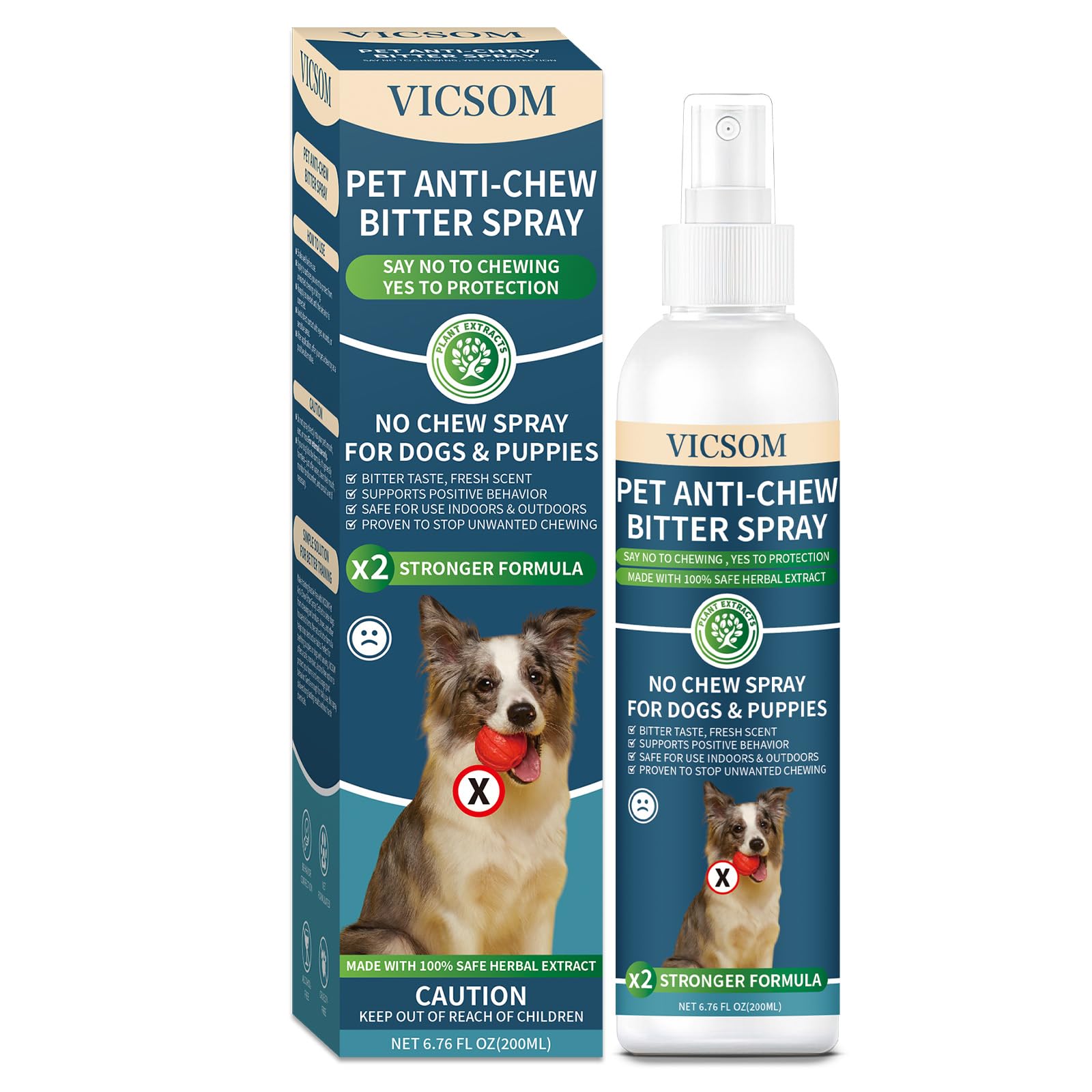 VICSOM Bitter Apple Dog Spray 200ml, Anti Chew Spray for Dogs Indoor ...