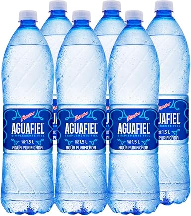 Aguafiel, Natural 1.5 L, Botella Pet, 6 Piezas : Amazon.com.mx ...