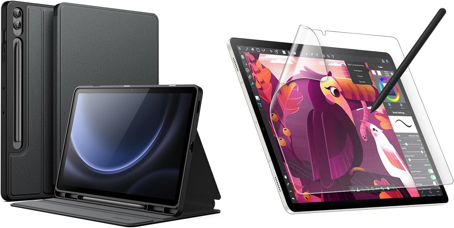 Amazon.com: JETech Samsung Galaxy Tab S9 FE+ / S9 FE Plus Slim Folio ...