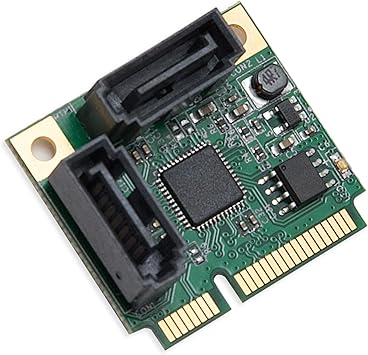 Amazon.com: Mini PCIe to SATA III 2 Ports Raid Adapter Card ASMedia ...