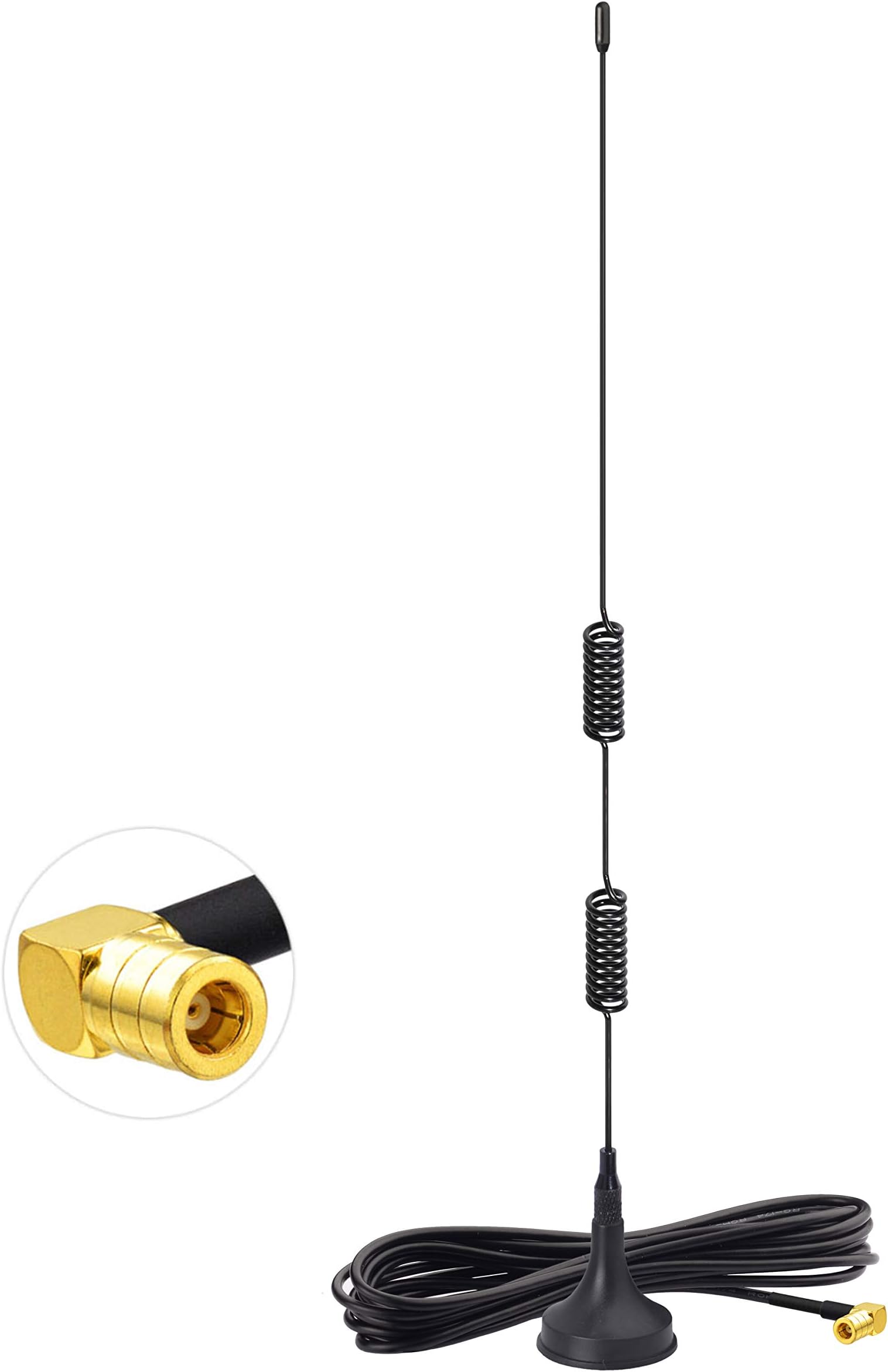 Bingfu DAB Car Aerial SMB Connector Magnetic Base Antenna RG174 3M 10ft ...