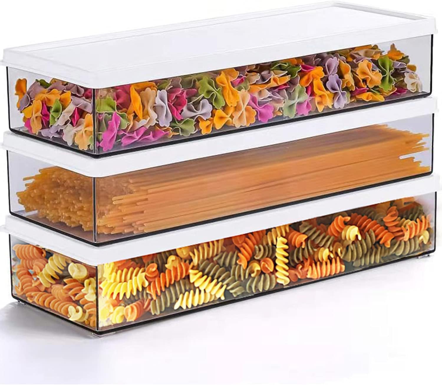 Amazon.com: HKRILL Spaghetti Storage Containers 3PCSet 53 oz ...