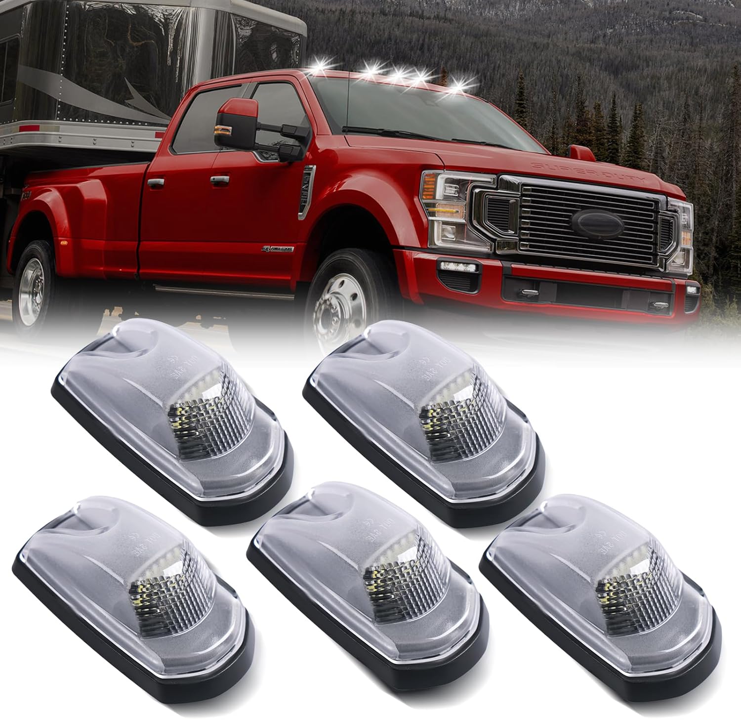 Amazon.com: DERMOKA Cab Roof Top Marker Lights White Led Clearance ...