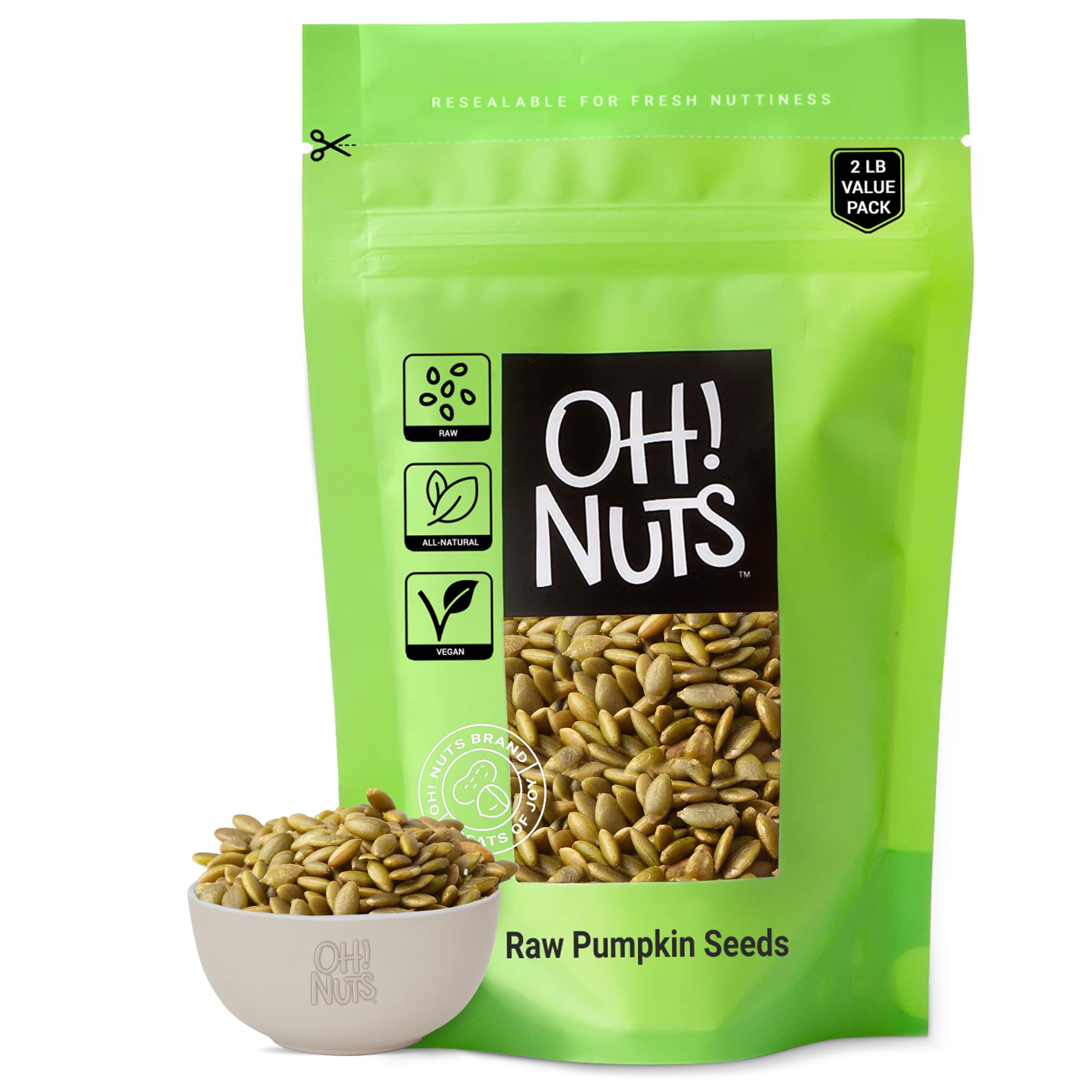 Amazon.com : Pumpkin Seeds | Raw - 100% Natural | 2 lb | Unshelled ...