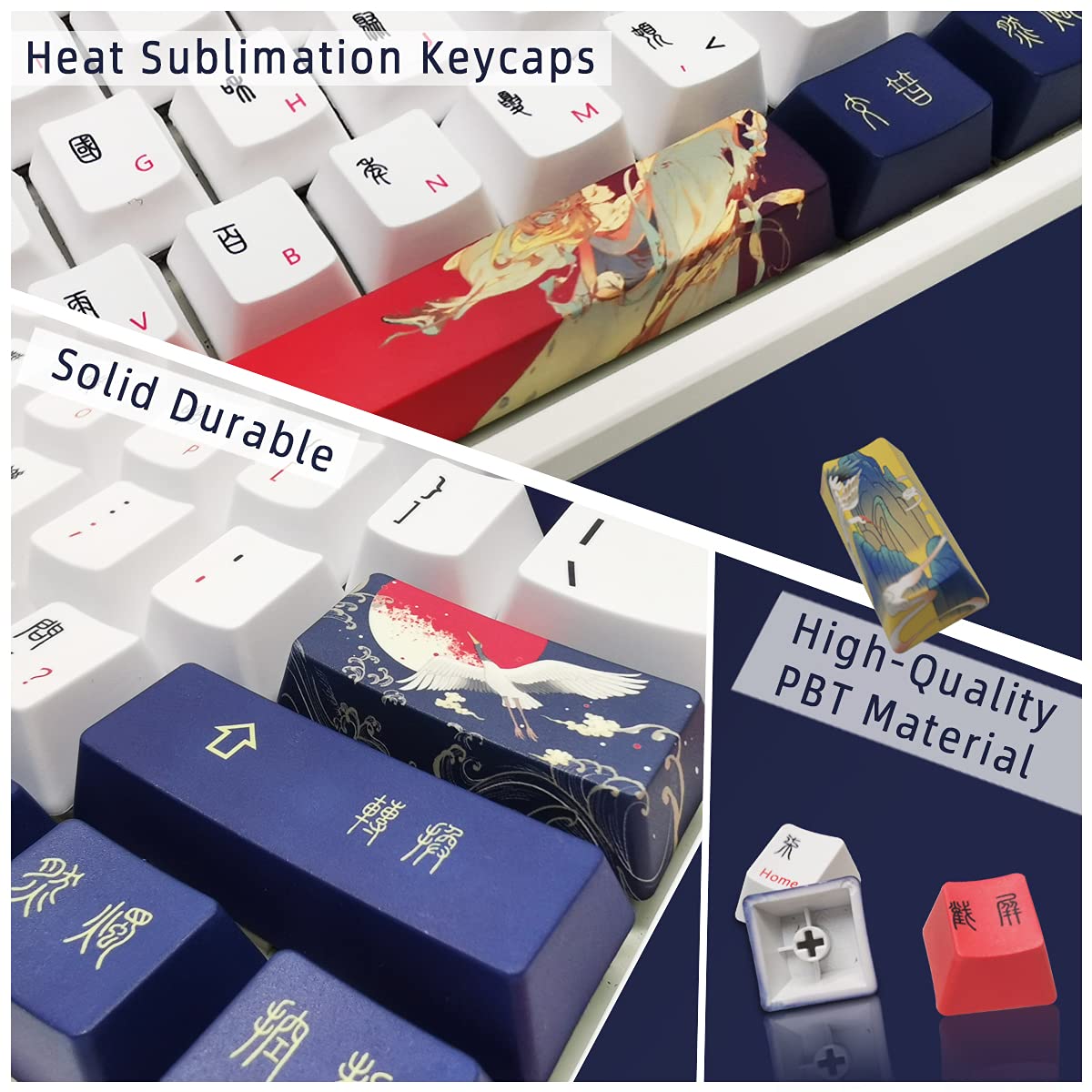 Buy Keycaps PBT Dye Sublimation Upgrade 108 Keycap Set OEM Profile ...