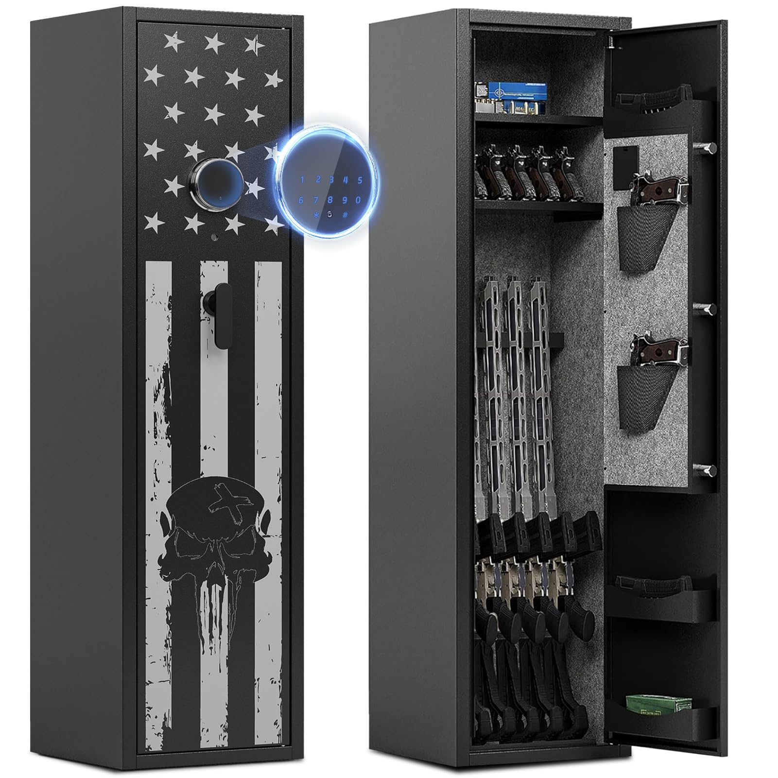 Snapklik.com : KAER 6 Rifle Gun Safe, Quick Access Large Gun Safe For ...