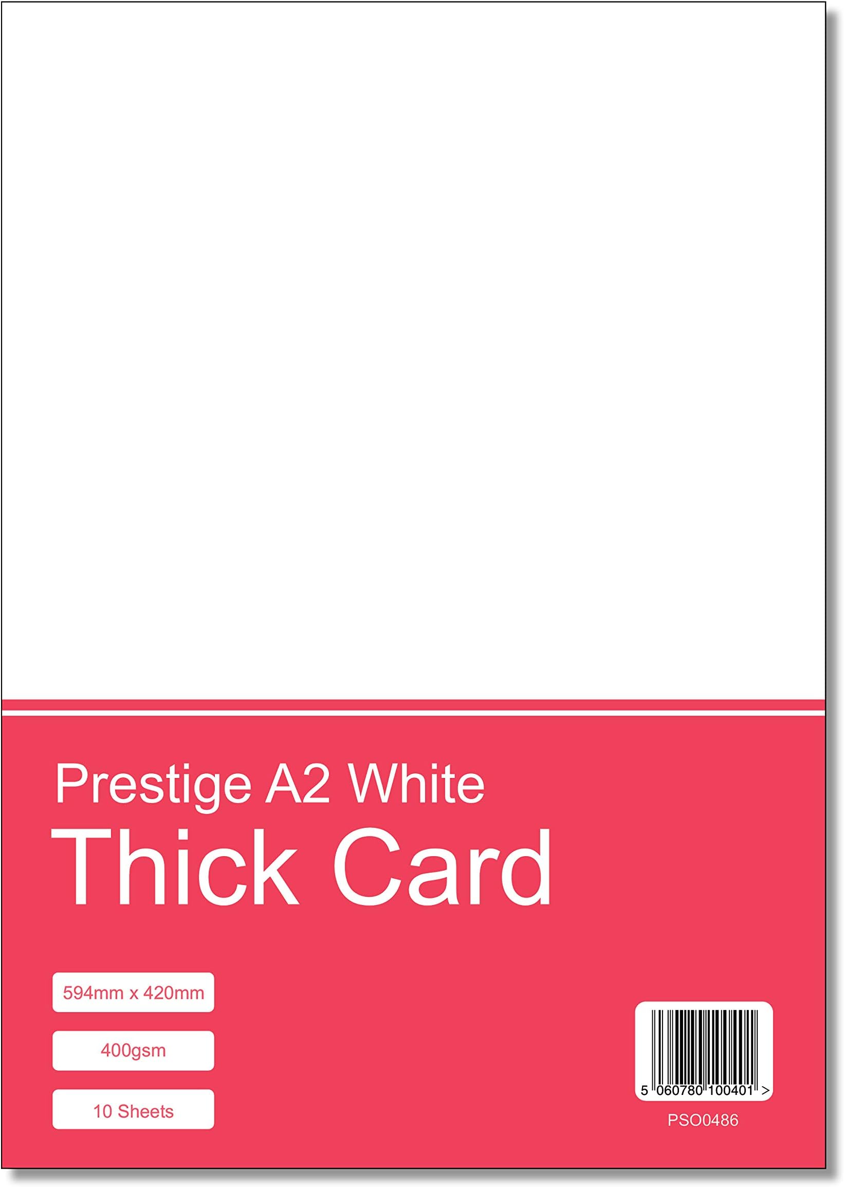 A2 Bright White Large Craft Card for Crafting 180gsm Poster Card 10 ...