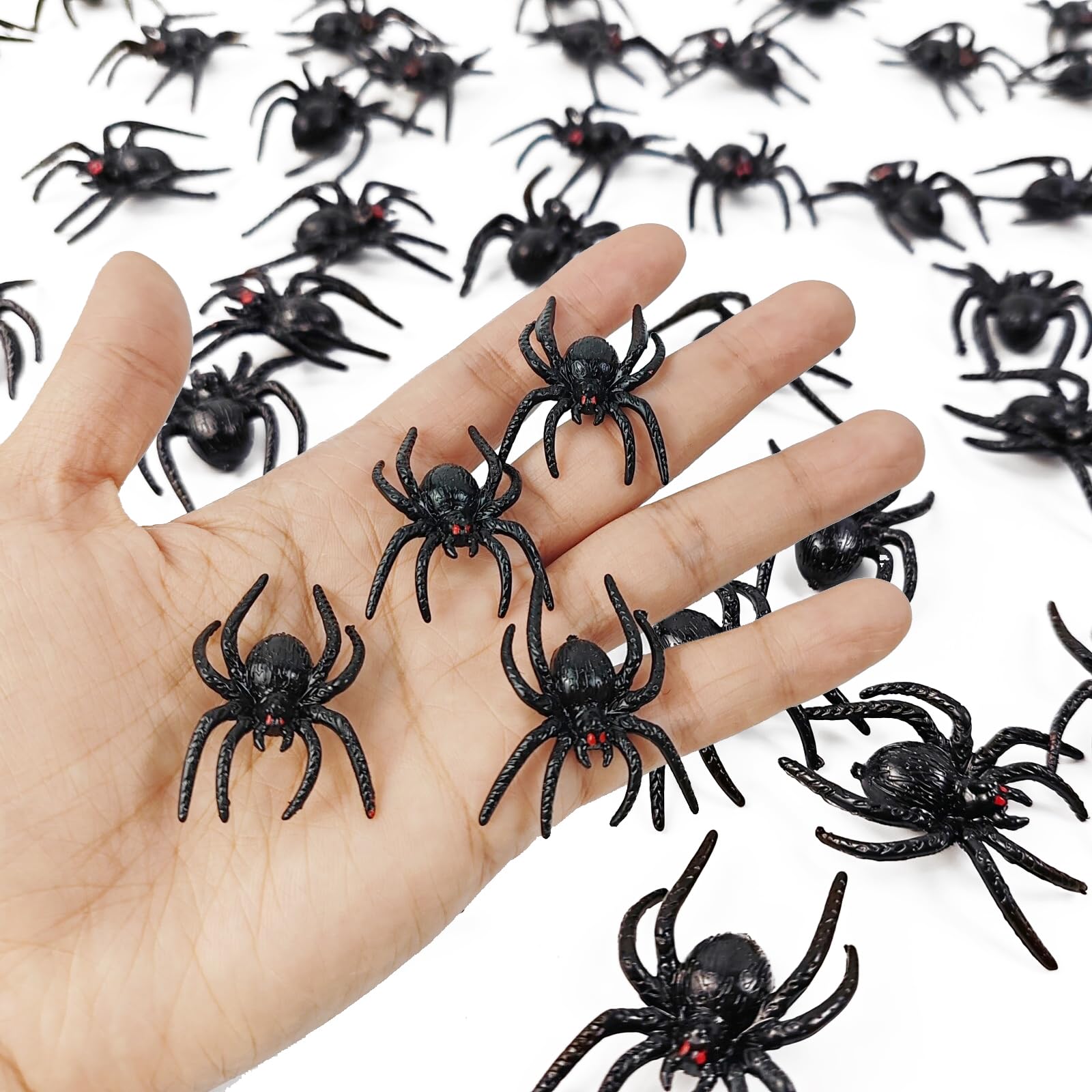 Snapklik.com : TIHOOD 60PCS Prank Fake Spiders, Small Realistic Spiders ...