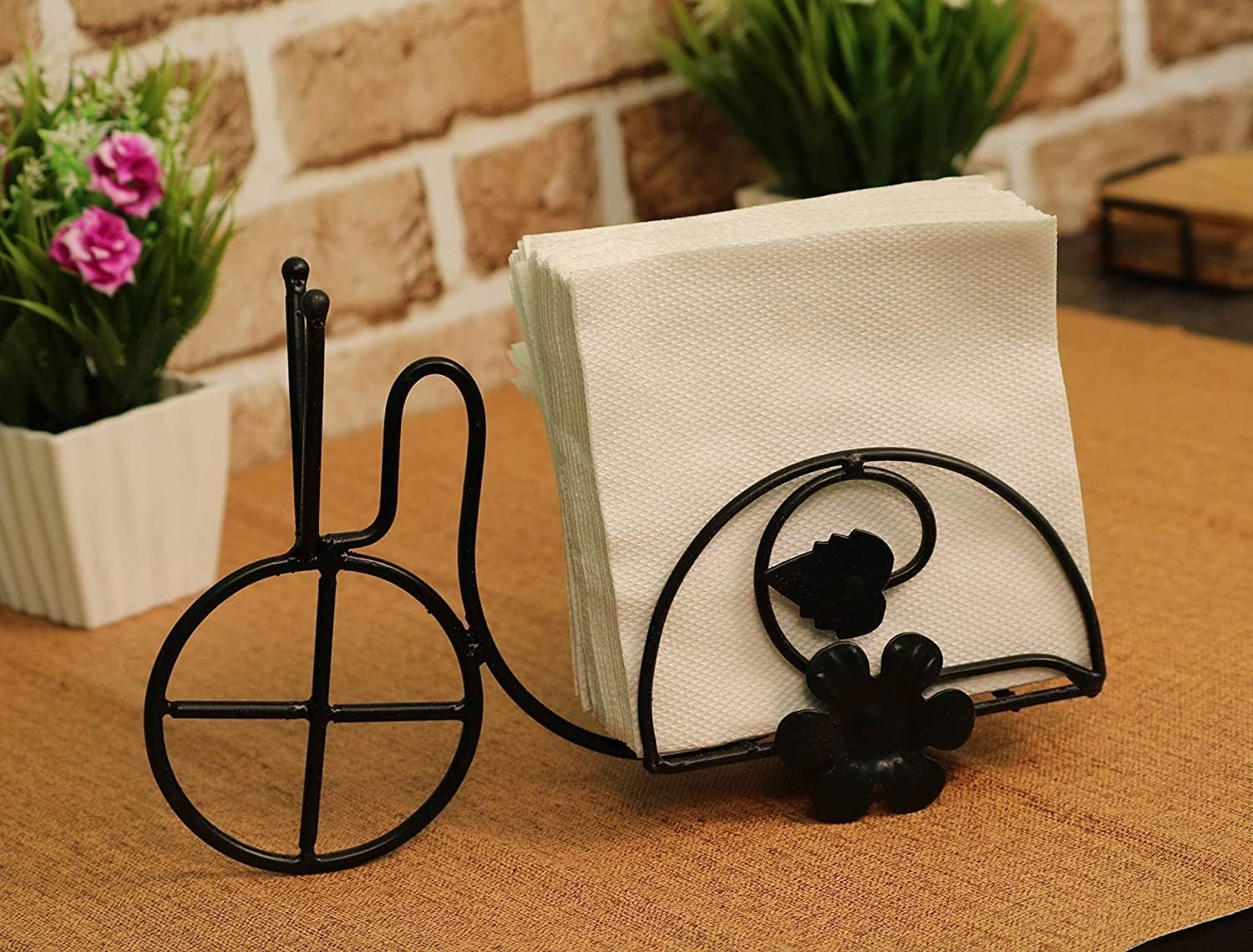 Buy EK Do Dhai Retro Radio Wooden Tissue Holder for Home + Dining Table ...