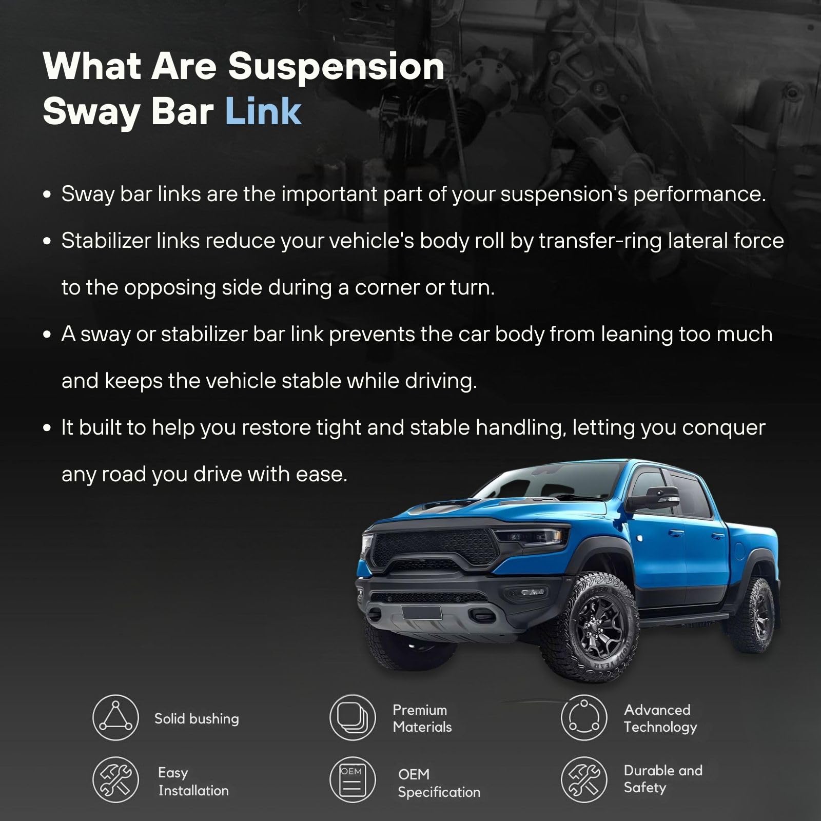 Sway Bar Links A-Premium Front & Rear Sway Bar Link Kit – Set Of 4 ...