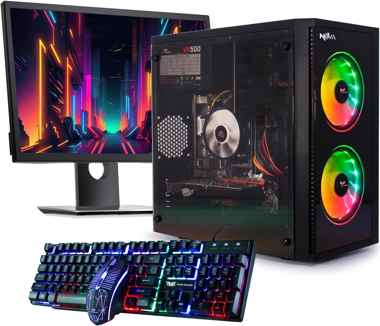 Veno Scorp Gaming PC Bundle 22” Set : Intel Core i5-16GB RAM, GT 1030 ...