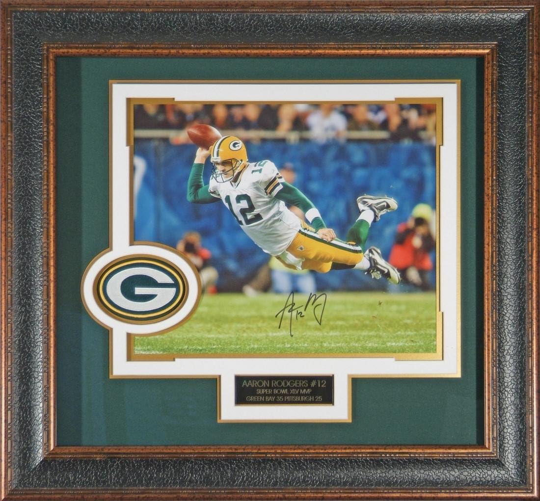 Aaron Rodgers Signed Picture - 16x20 Framed - Autographed NFL Photos at ...